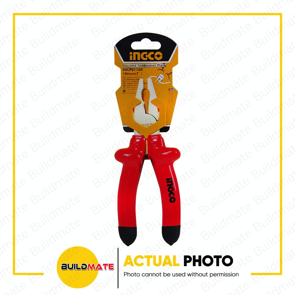 INGCO Insulated Combination Pliers 7" 180mm Satin Finish HICP01180 •BU ...