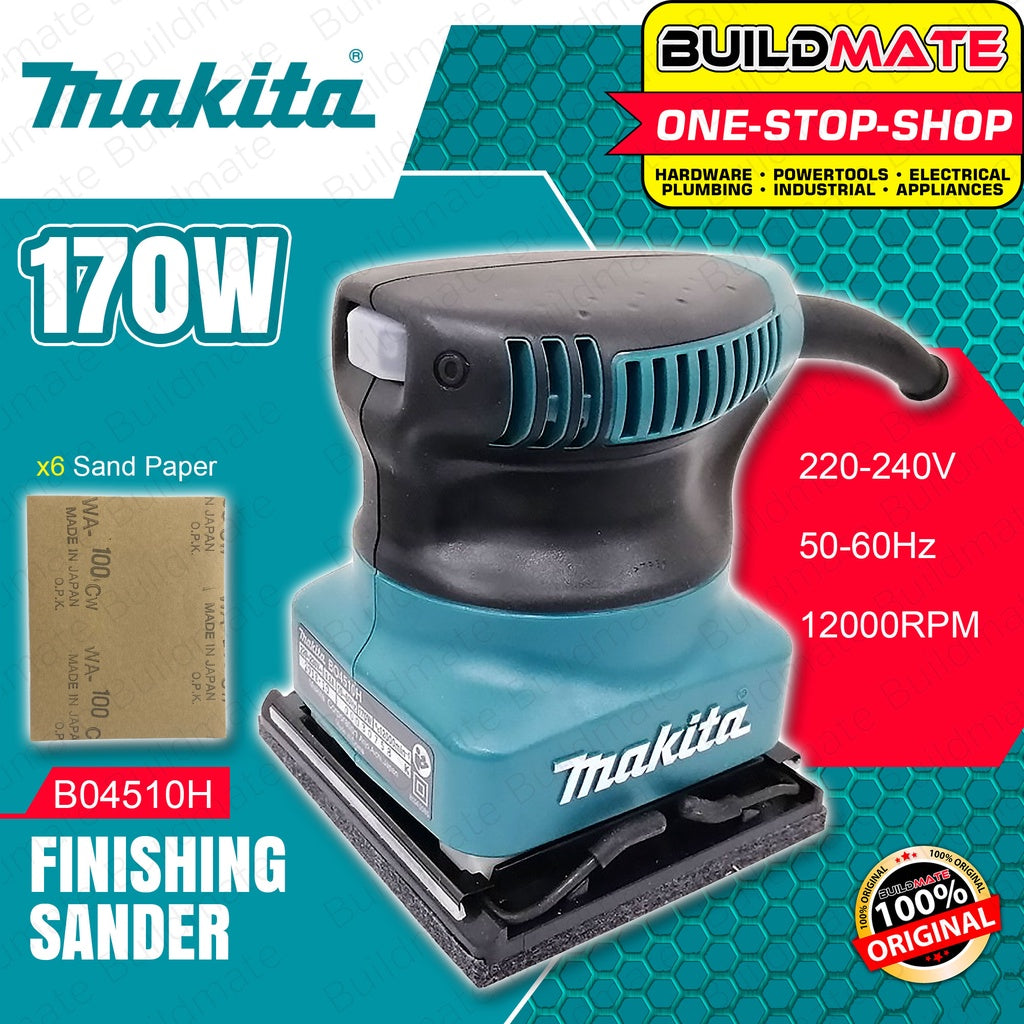 MAKITA Original Wood Finishing Finish Palm Sheet Sander 170W B04510H ...