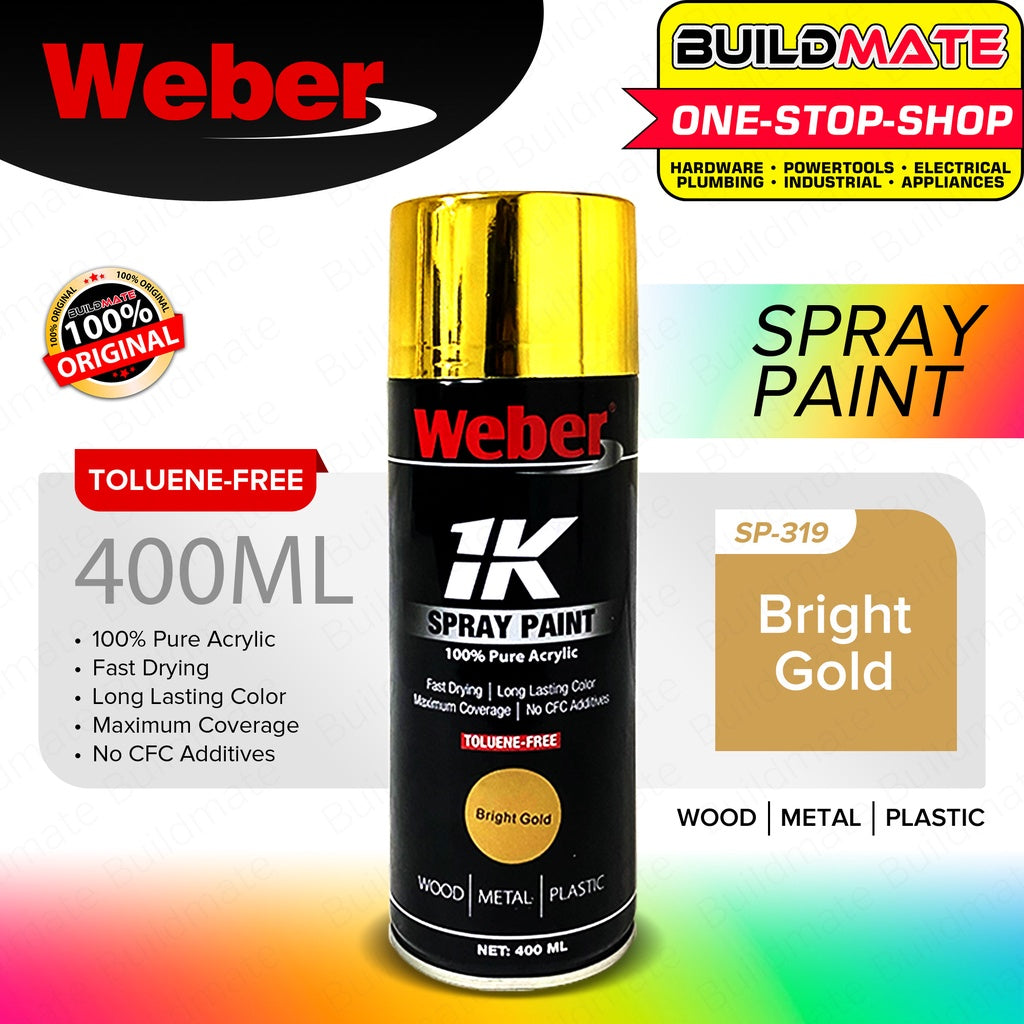 WEBER Auto Spray Paint SP-319 BRIGHT GOLD 100% ORIGINAL / AUTHENTIC •B ...