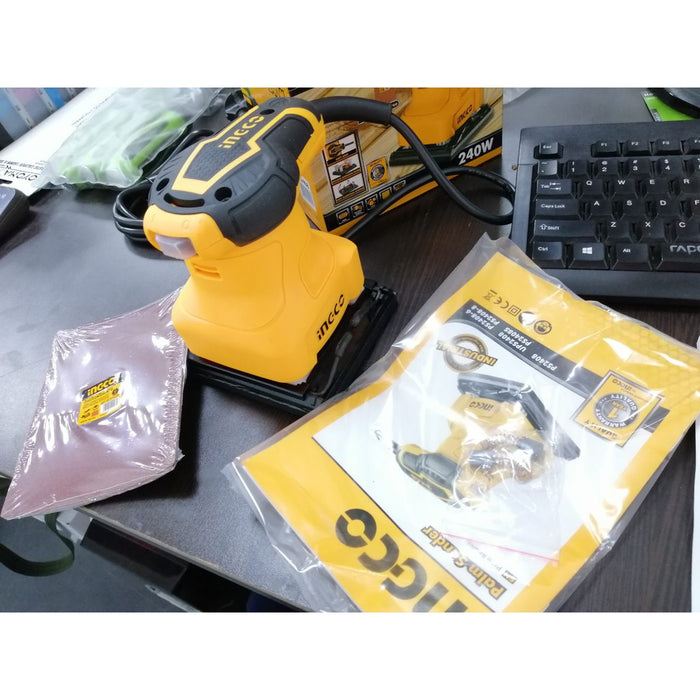 INGCO Palm Sander Sheet Finish Sander Machine 240W Palm Sanding Machin ...