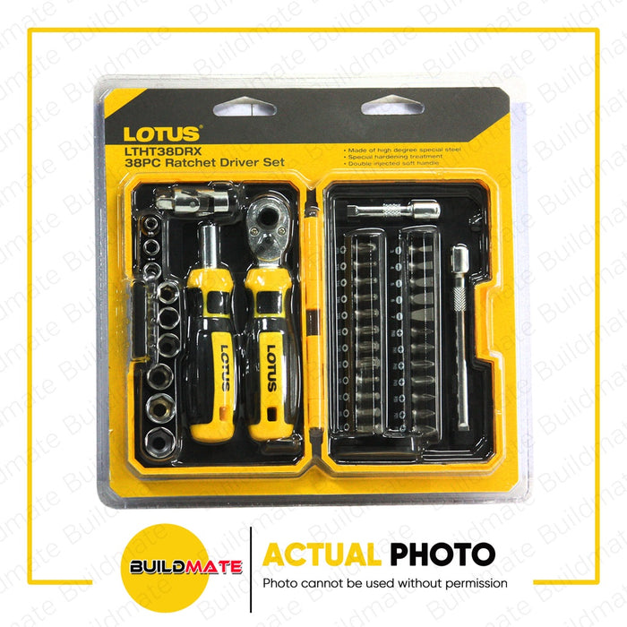 LOTUS 38 PCS Ratchet Driver Socket and Bit Set LTHT38DRX •BUILDMATE ...