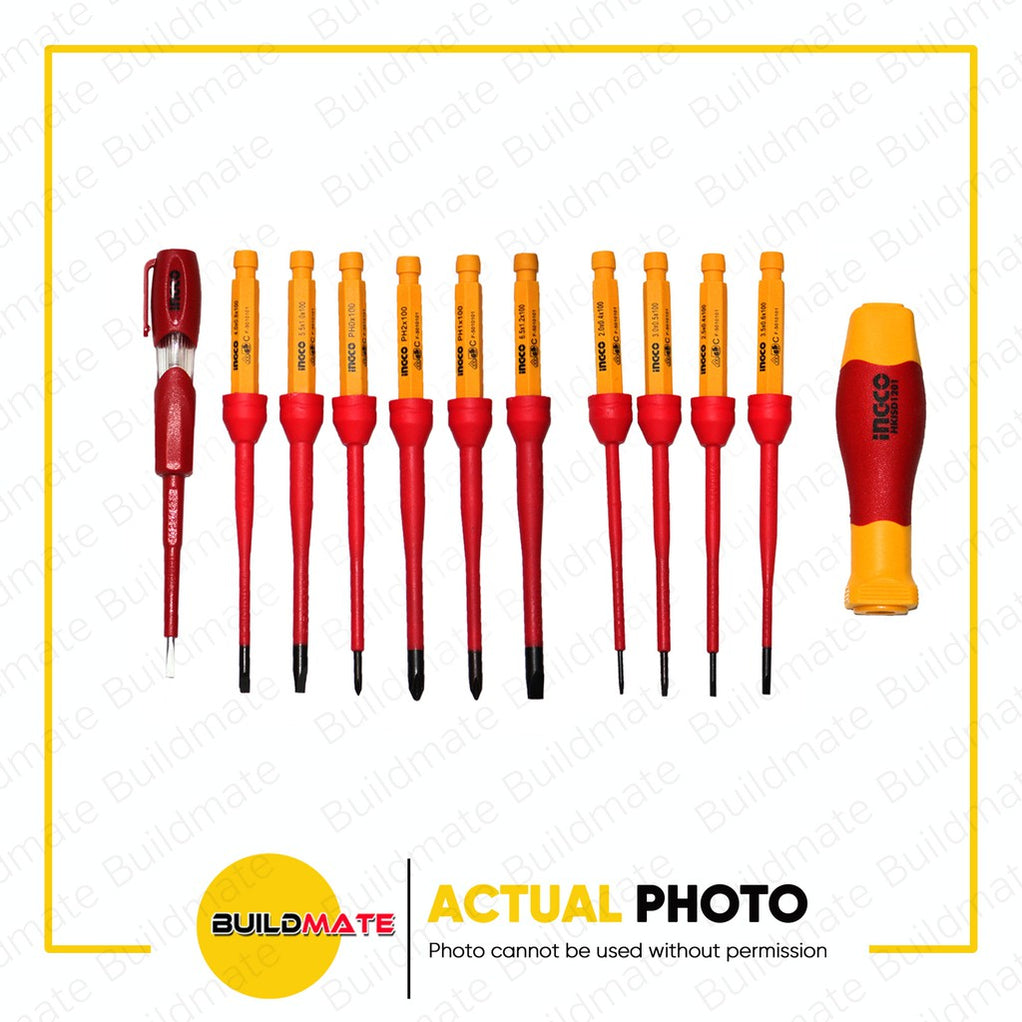 INGCO 12PCS/SET Interchangeable Insulated Screwdriver Set HKISD1201 •B ...