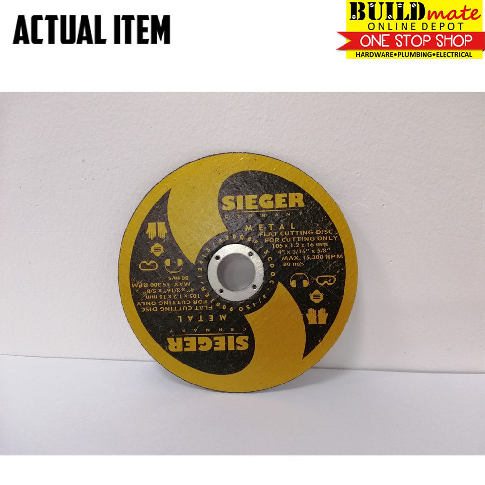SIEGER Germany Cutting Disc for Metal 4" •BUILDMATE• — Buildmate