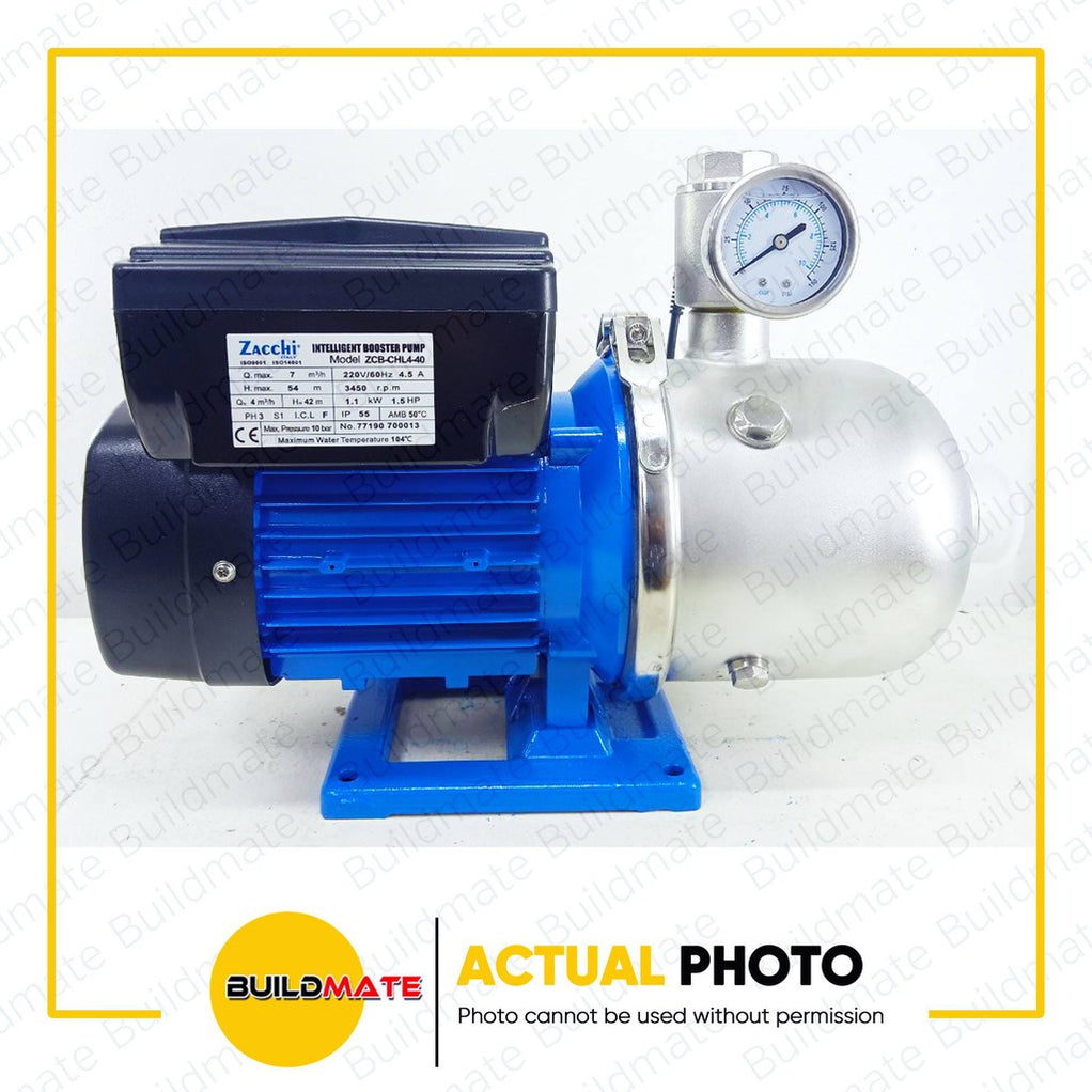 ZACCHI Intelligent Booster Pump 1 HP ZCB-CHL4-20 •BUILDMATE• — Buildmate