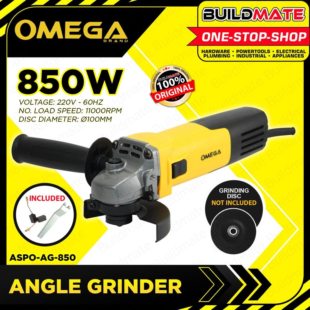 OMEGA Angle Grinder 850W ASPO-AG-850 •BUILDMATE• — Buildmate
