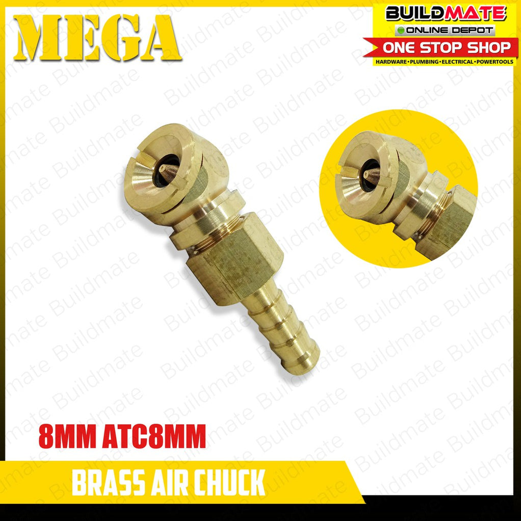 MEGA Brass Air Chuck 8mm ATC8MM •BUILDMATE• — Buildmate