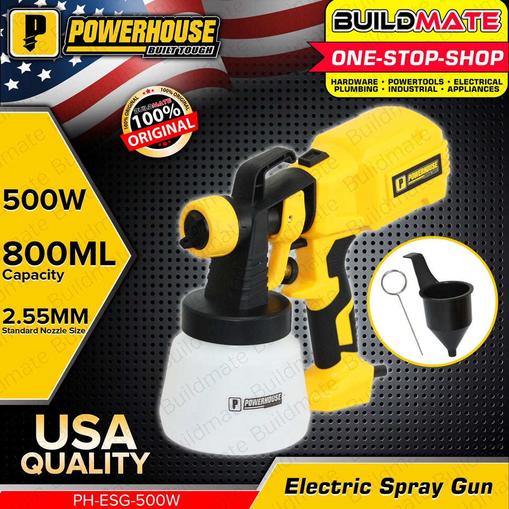 POWERHOUSE HVLP Handheld Portable Electric Sprayer Paint Spray Gun 500 ...