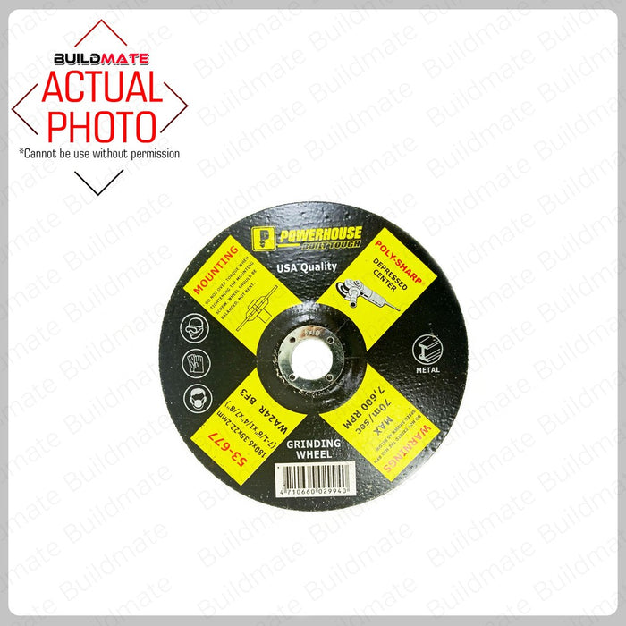 POWERHOUSE 7" Grinding Wheel For Metal 180x6.35x22.2mm 53-677 •BUILDMA ...