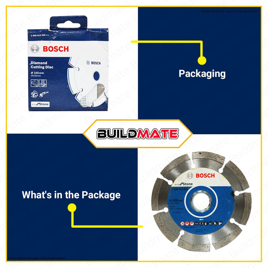 BOSCH Professional Diamond Cutting Disc Blade Stone 4 inches 260861505 ...