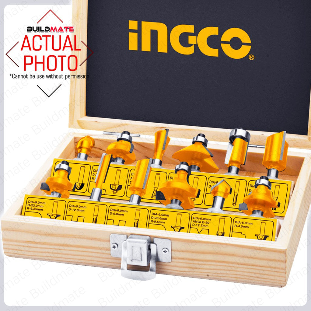 INGCO Router Bits SET 12pcs 12mm (1/2") AKRT12121 •BUILDMATE• IHT ...