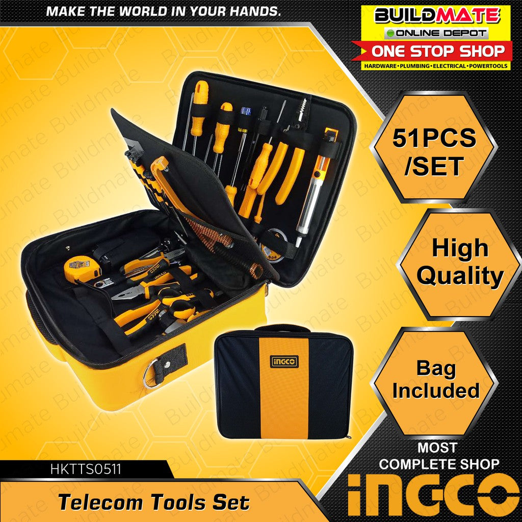 INGCO Telecom Tools Set 51PCS /SET HKTTS0511 •BUILDMATE• IHT — Buildmate