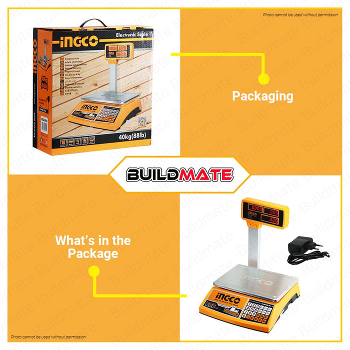 INGCO Electronic Weighing Scale 40kg HESA3404 100% ORIGINAL / AUTHENTI ...