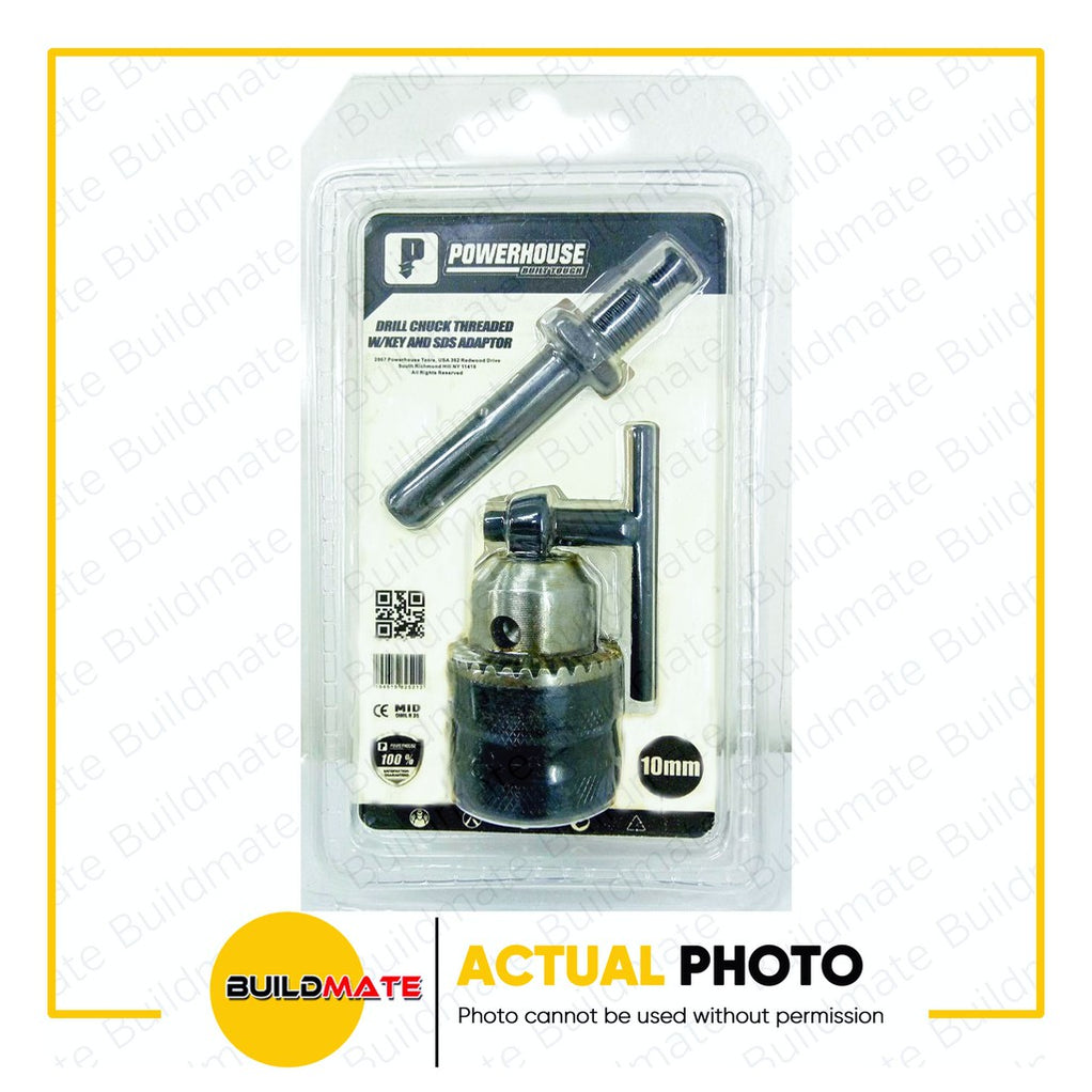 POWERHOUSE Drill Chuck Threaded with Key & SDS Adaptor 10mm | 13mm •BU ...