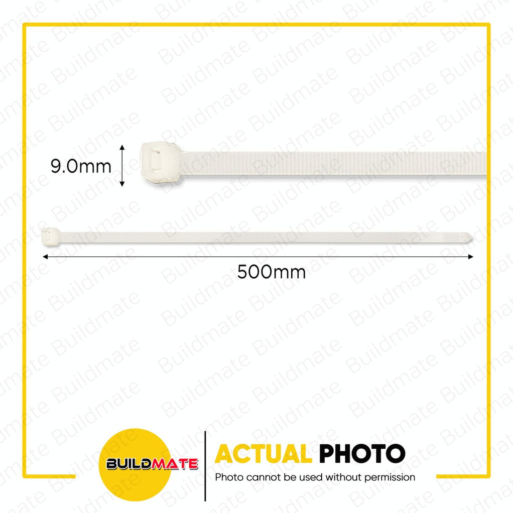 INGCO Heavy Duty 20" Cable Tie White 500mm 9mm 100PCS /Bag HCT5001 •BU ...