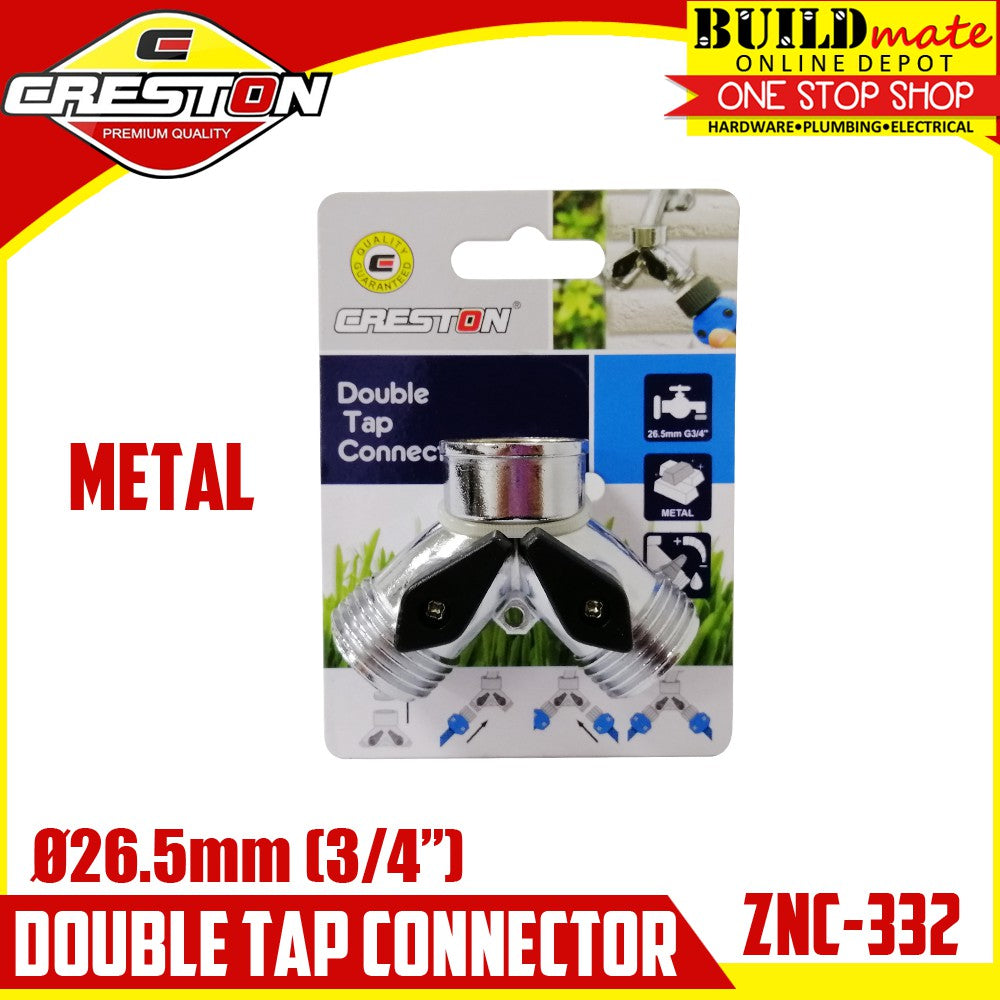 CRESTON Double Tap Connector for Garden Hose 3/4" ZNC-332 — Buildmate