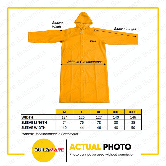 INGCO Rain Coat New PVC Material HRCTL031 SOLD PER PIECE •BUILDMATE• I ...