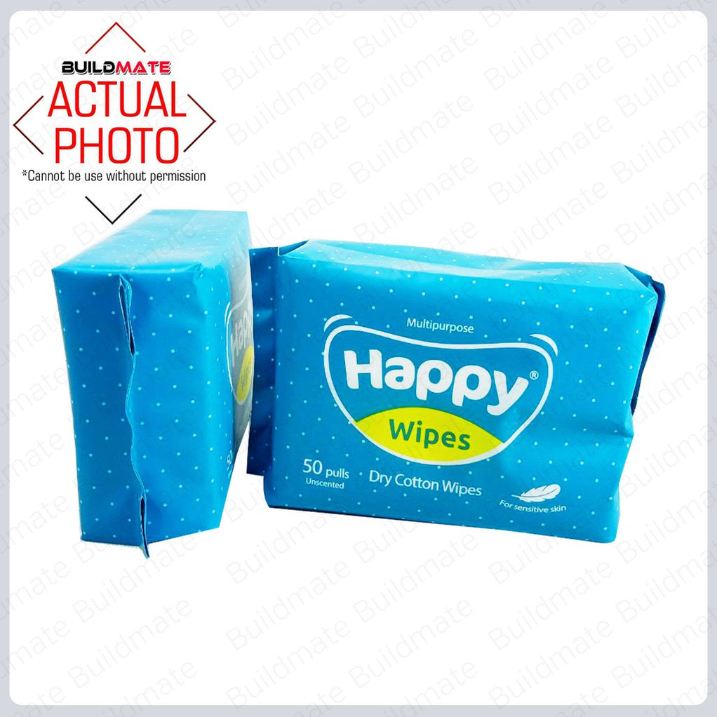 HAPPY WIPES Dry Wipes (1's) •BUILDMATE• — Buildmate