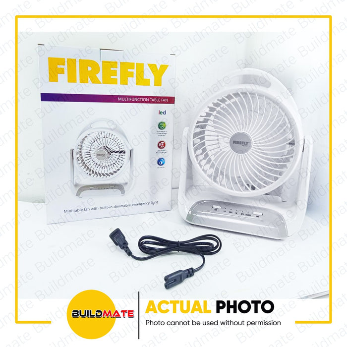 FIREFLY 5.5" Rechargeable Fan with DC Socket and Led Lights FEL628 •BU ...