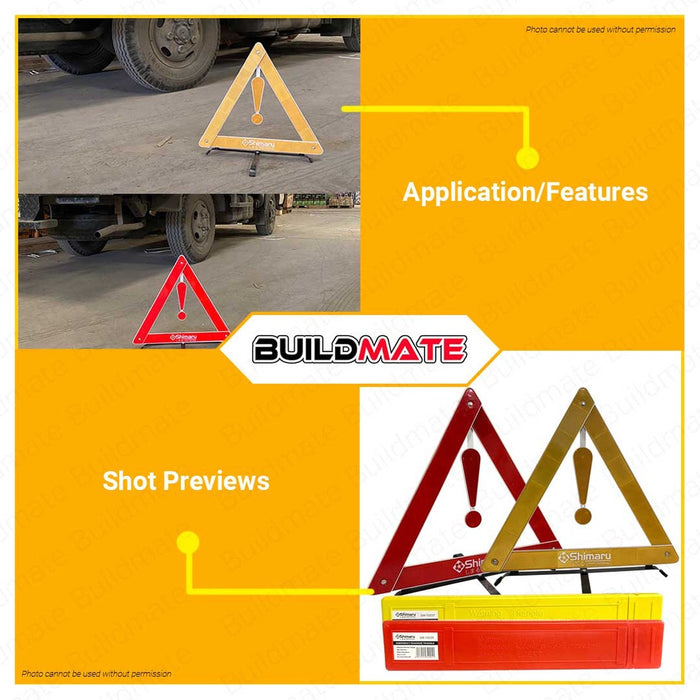 SHIMARU | PROMAN 2 PCS Reflective Triangle EWD Early Warning Device Re ...