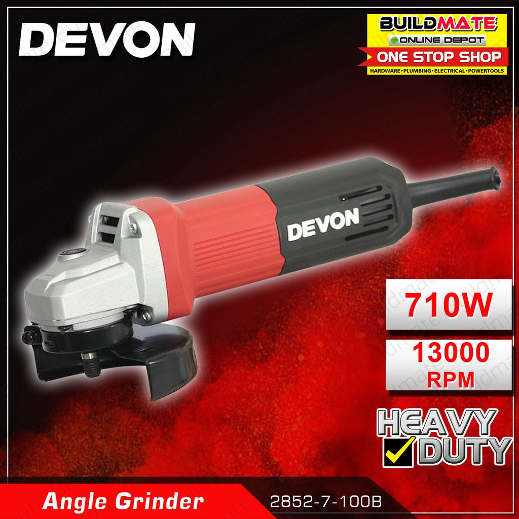 DEVON Industrial Angle Grinder Heavy Duty 710W 2852-7-100B •BUILDMATE ...