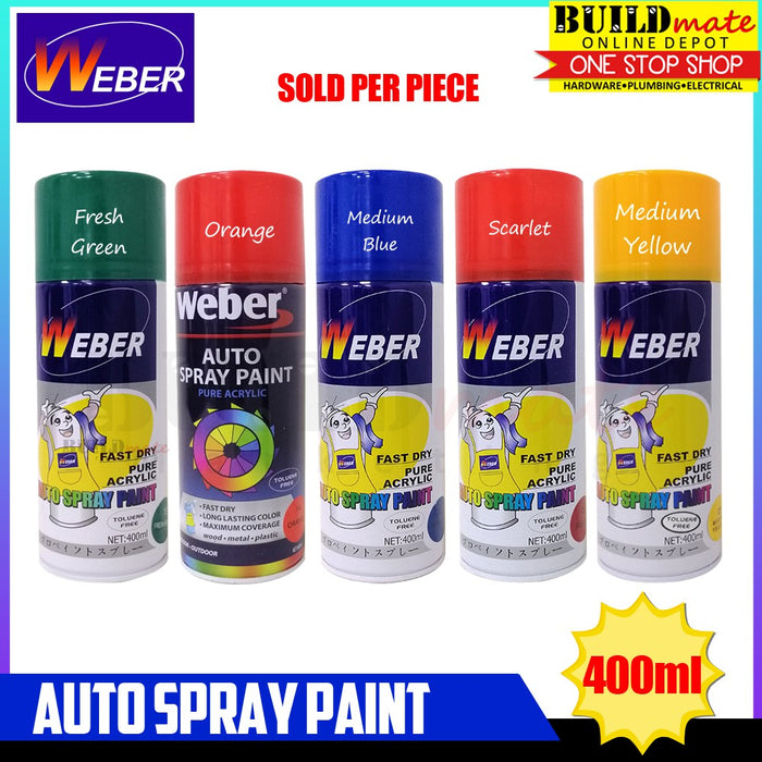 WEBER Auto Spray Paint 400ml PURE ACRYLIC — Buildmate