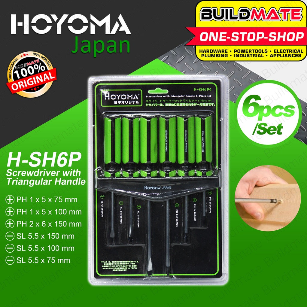 HOYOMA 6 PCS/SET Screwdriver Triangular Handle Hand Tools Screw Driver ...