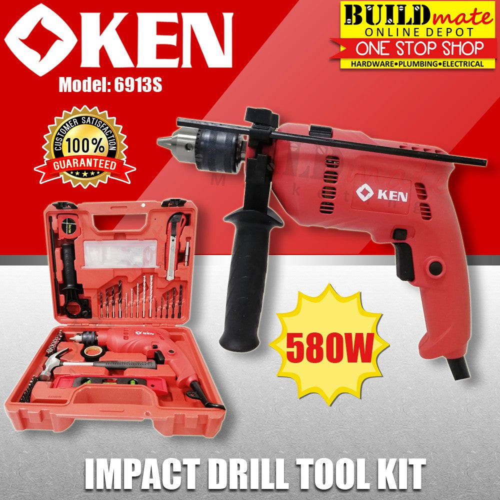 KEN Impact Drill Tool Kit 580W 6913S HEAVY DUTY — Buildmate