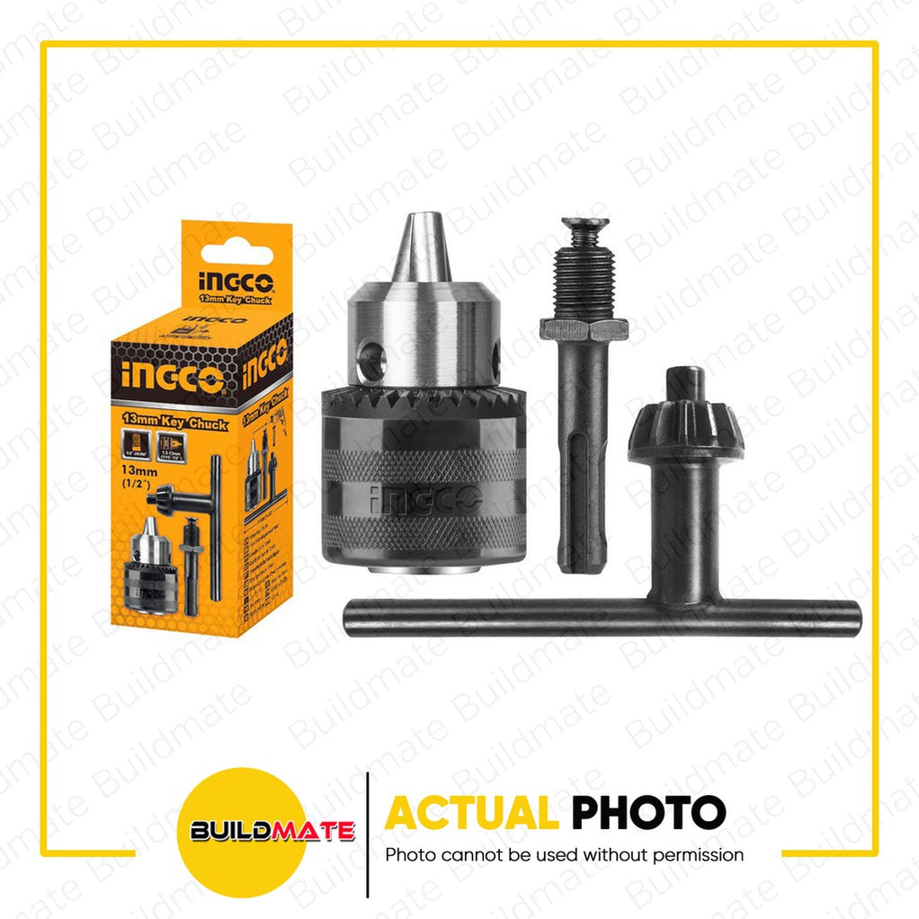 INGCO Drill Key Chuck with Adaptor 13mm Keyed Drill Chuck Adapter for ...