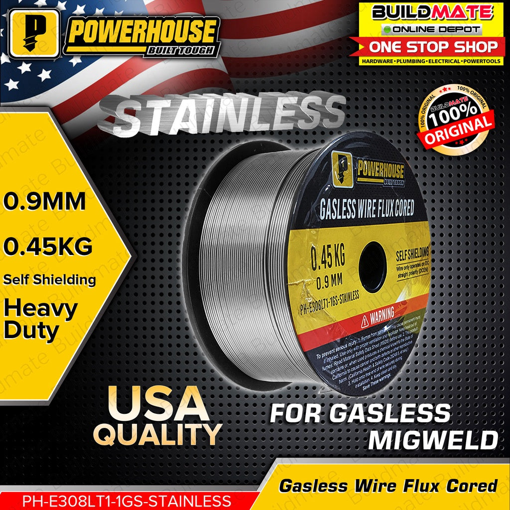 [STAINLESS GASLESS] POWERHOUSE Gasless Flux Cored Wire 0.9mm 0.45G MIG ...
