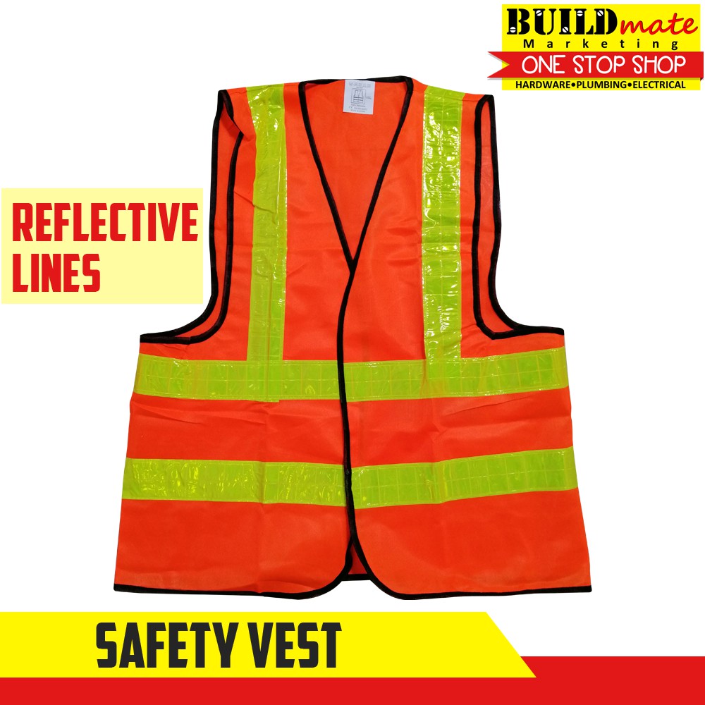 Mega Safety Vest with Reflective Lines •BUILDMATE• — Buildmate