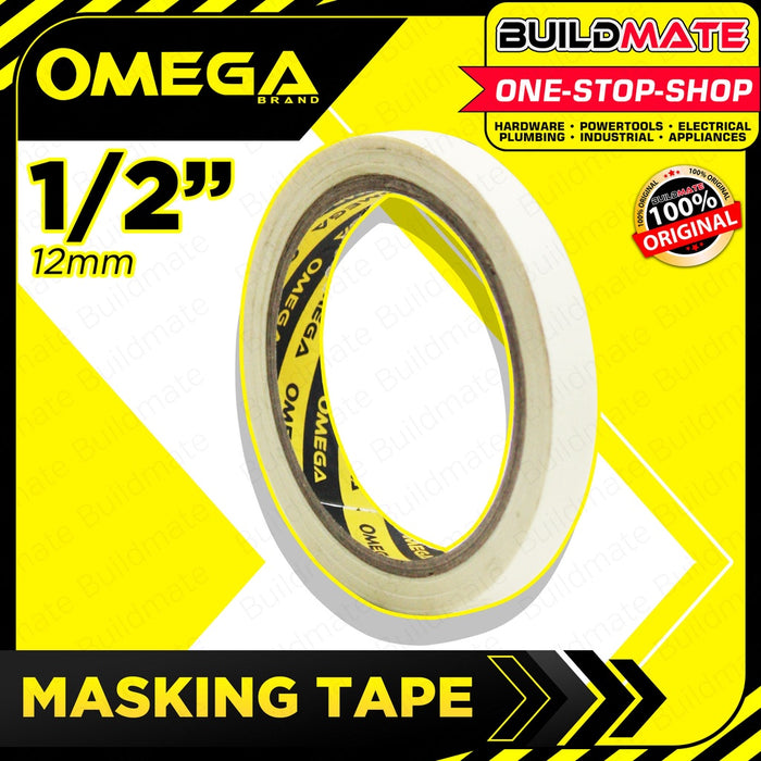 OMEGA Masking Tape 1/2" | 3/4" | 1" Inch Office Tape Adhesive Tape Sch ...