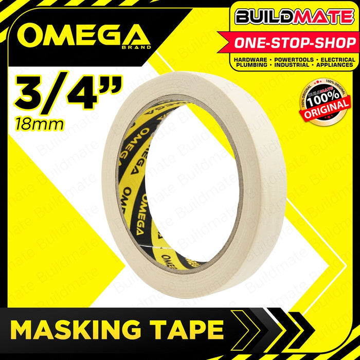 OMEGA Masking Tape 1/2" | 3/4" | 1" Inch Office Tape Adhesive Tape Sch ...