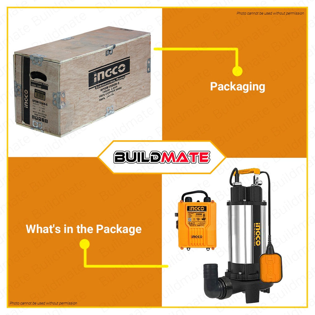 INGCO Submersible Pump 1500W (2.0HP) With FREE Control Box Transfer Pu ...