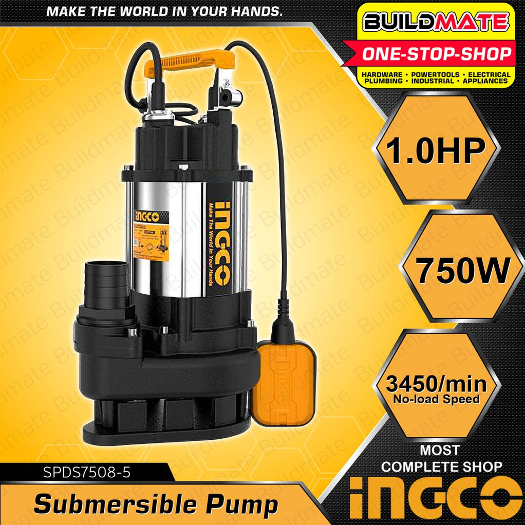 INGCO Submersible Pump 750W (1.0HP) Sewage Submersible Water Transfer ...
