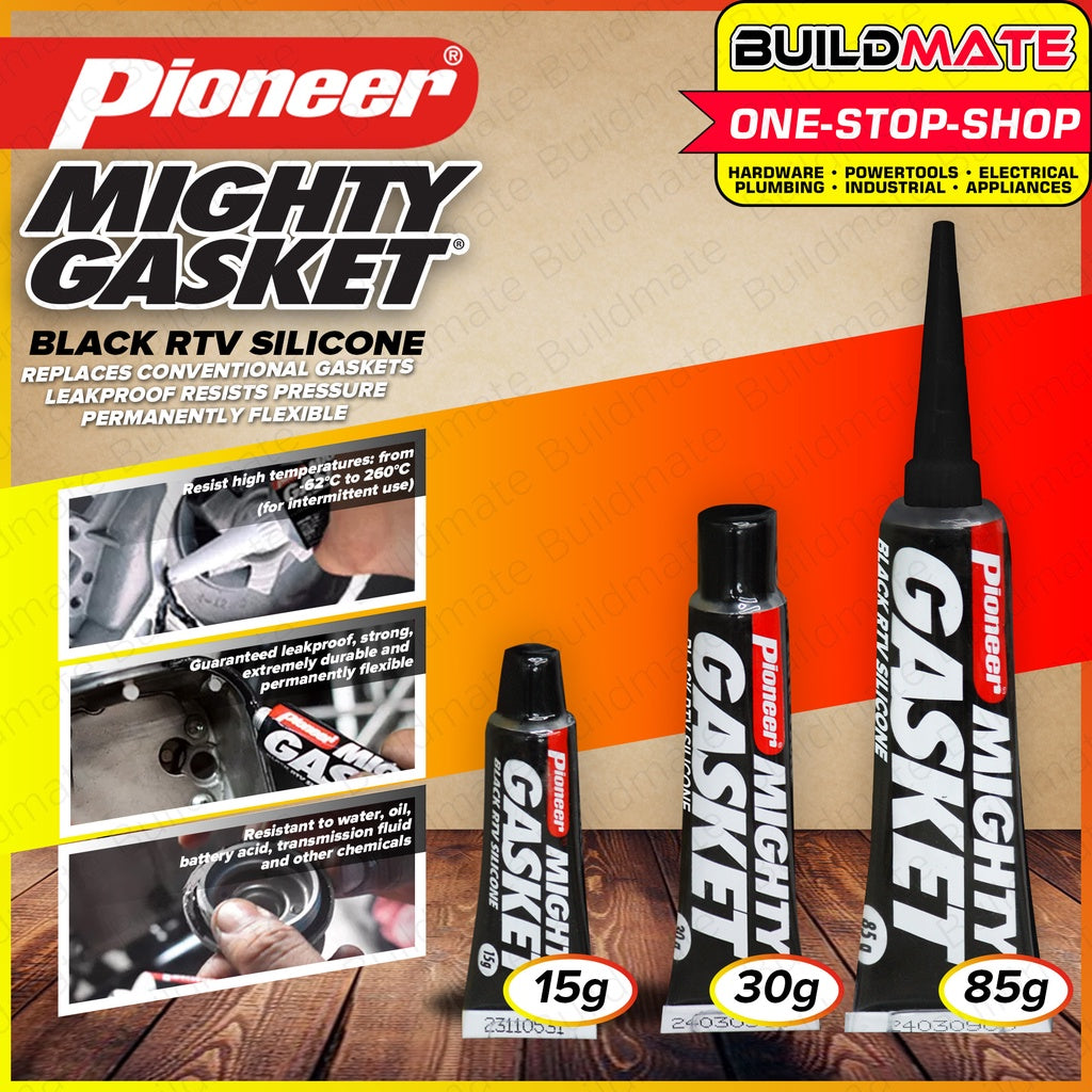 PIONEER Mighty Gasket Black | Grey | Red RTV Silicone 15g | 30g | 85g ...