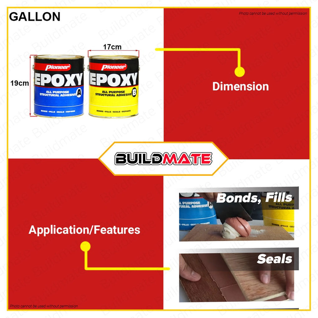 [A&B 2CANS] PIONEER All Purpose Epoxy Gallon All Purpose Structural Ad ...