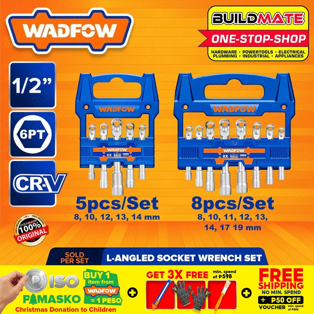 WADFOW L-Angled Socket Wrench 5pcs | 8pcs Set [SOLD PER SET] CR-V Heat ...