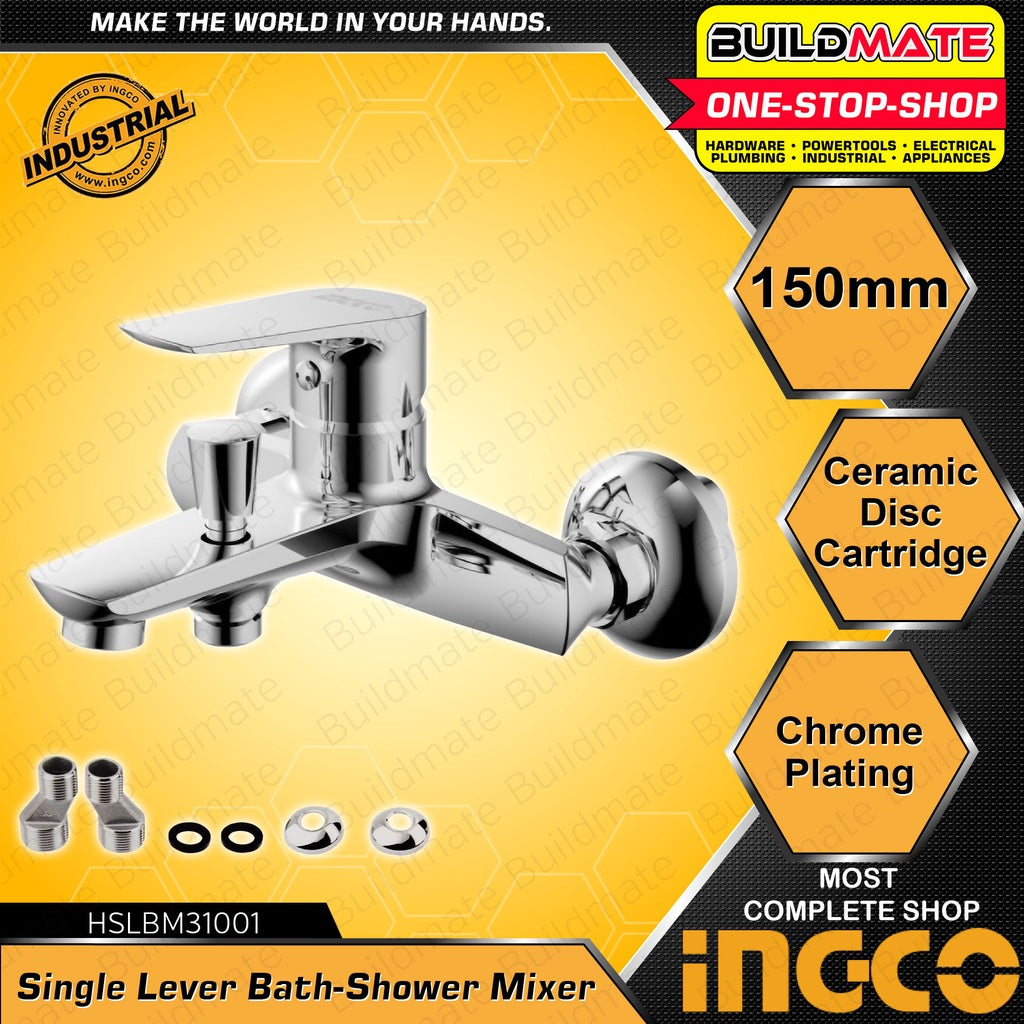 INGCO Single Lever Bath Shower Mixer Faucet 150mm Cool / Hot Shower HS ...