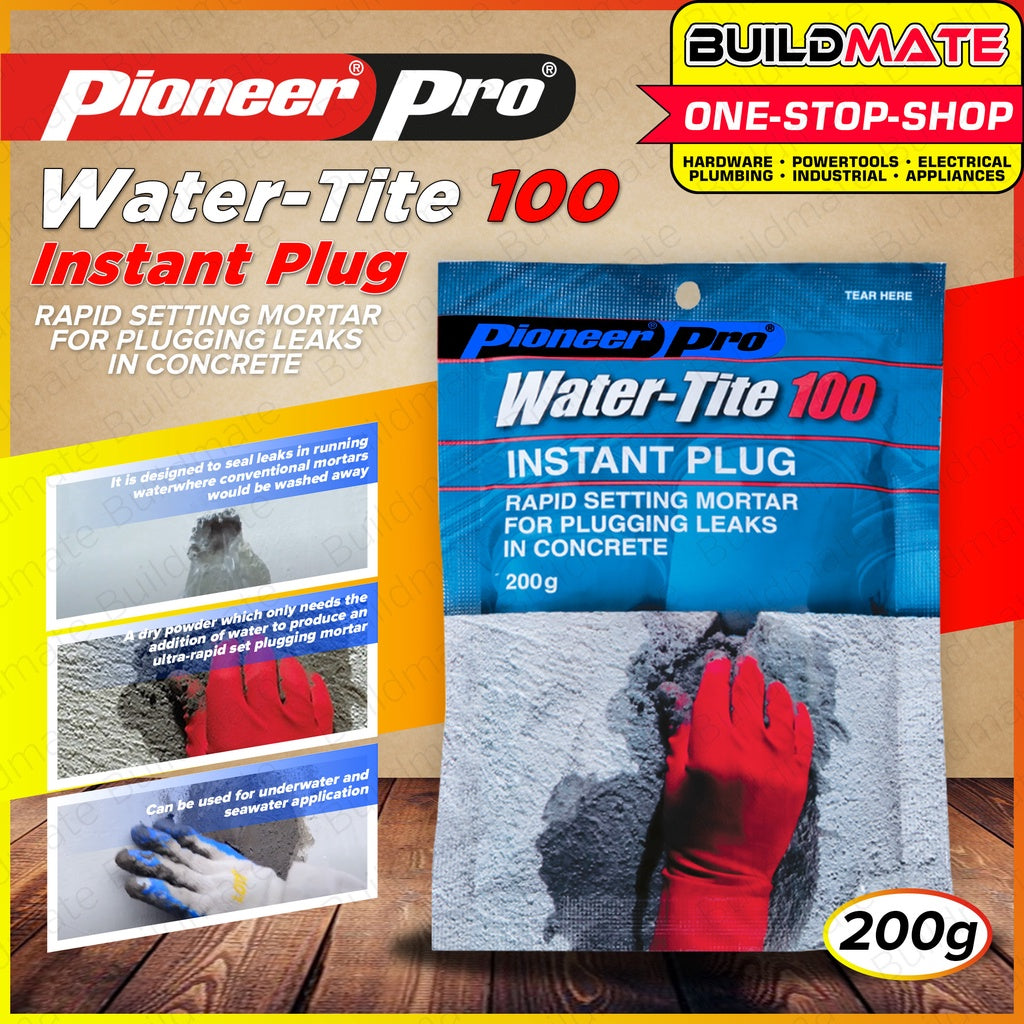 PIONEER Pro Water Tite 100 Pouch Water-Tite 200g Instant Plug Watertit ...