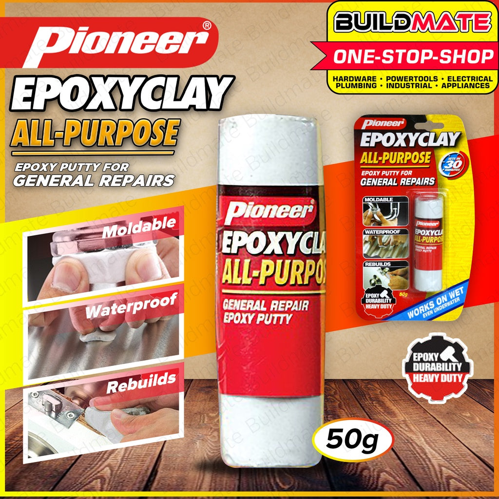 PIONEER 50g Epoxy Clay All Purpose Putty for General Repairs Sets In 3 ...