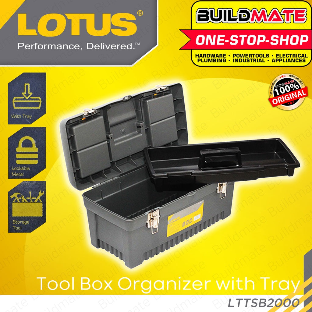 LOTUS Authentic 20" Inch Tool Box Toolbox Organizer Storage With Tray ...