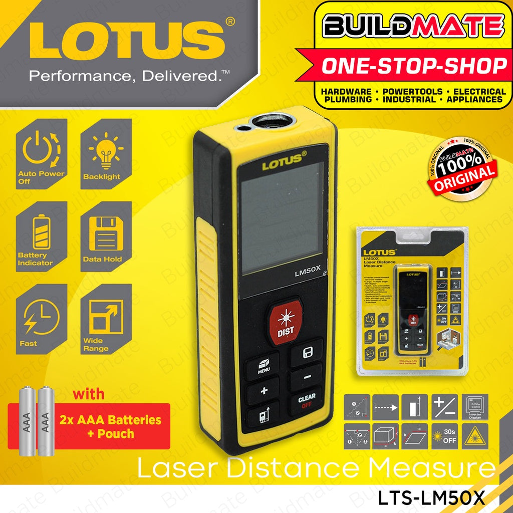 LOTUS Laser Distance Detector Measure 50M Laser Distance Meter Digital ...