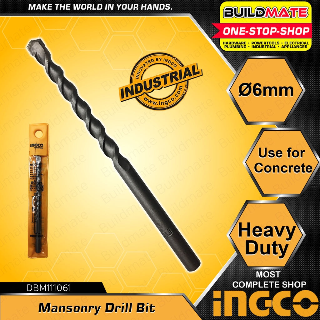 INGCO Masonry Drill Bit 6mm x 100mm Use For Concrete Drill Bit Heavy D ...