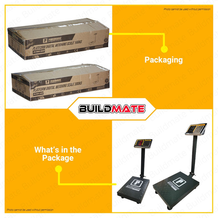 POWERHOUSE Heavy Duty Platform Digital Weighing Scale 100kg / 20g | 30 ...