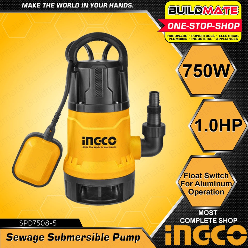 INGCO Sewage Submersible Pump 750W 1.0HP Submersible Water Transfer Pu ...