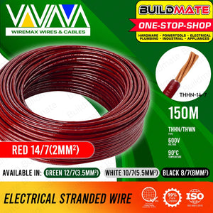 WIREMAX | POWERFLEX Electrical THHN Stranded Cable Wire 150 Meters 8/7 ...