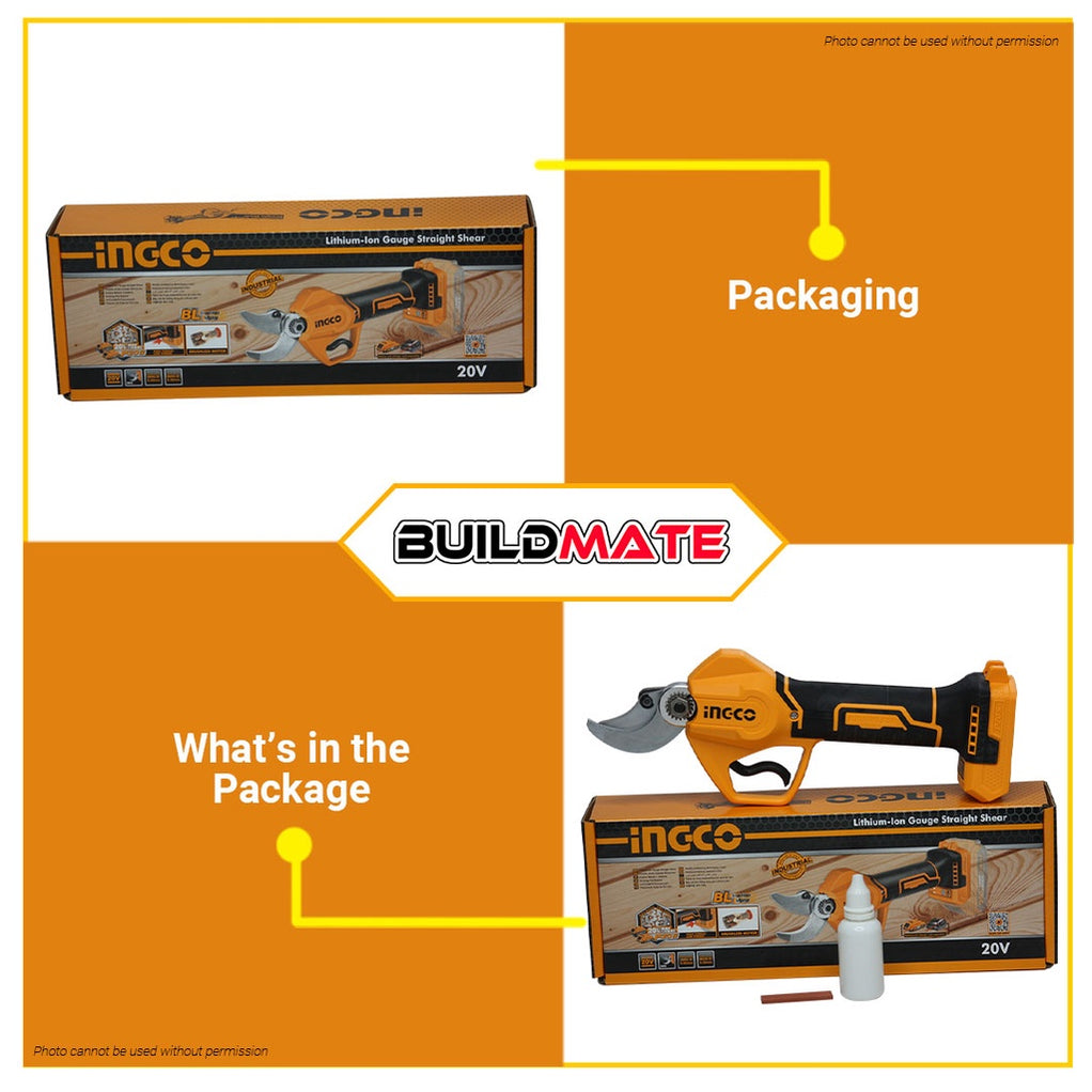 INGCO Li-Ion Cordless 20V Gauge Straight Shear Cutting Tool CSSLI20308 ...