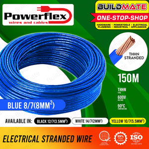 WIREMAX | POWERFLEX Electrical THHN Stranded Cable Wire 150 Meters 8/7 ...