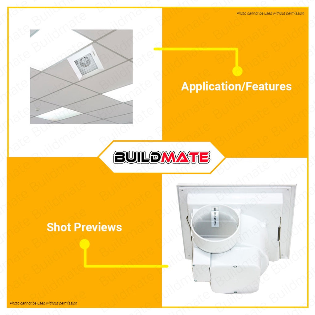 FIREFLY Ceiling Mounted Exhaust Fan 8" Inch 20W Electric Exhaust Fans ...