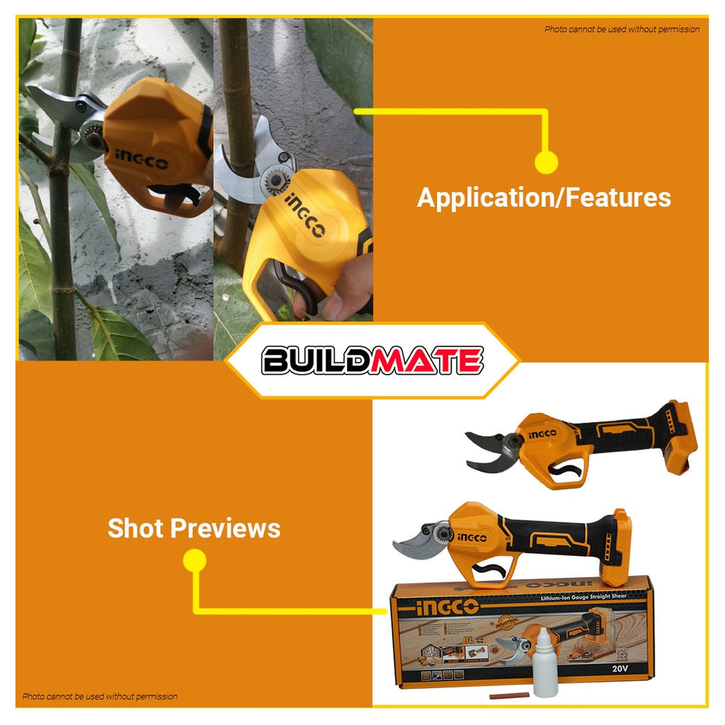 INGCO Li-Ion Cordless 20V Gauge Straight Shear Cutting Tool CSSLI20308 ...